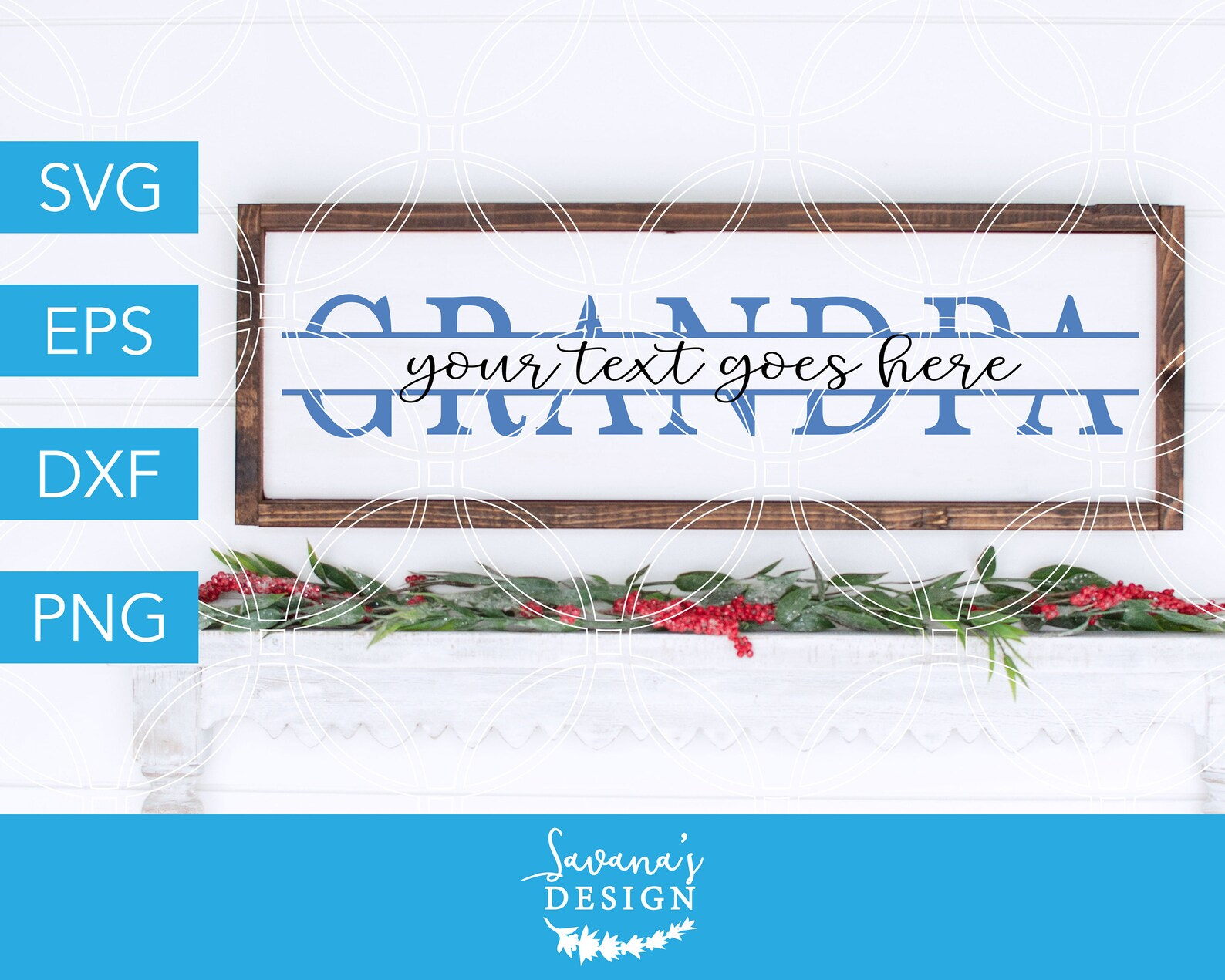 Grandpa Split Monogram Cut File | Pro World